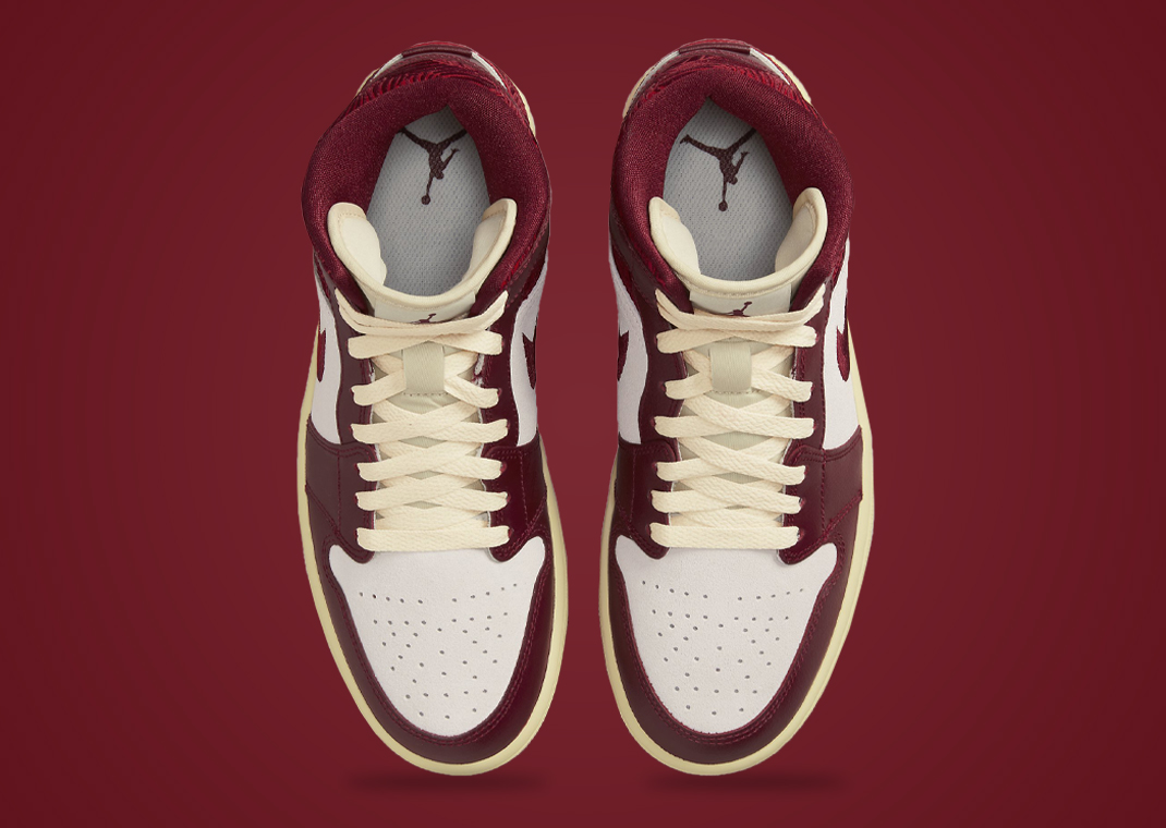 Tiki Leaves Accent This Women’s Exclusive Air Jordan 1 Mid - Sneaker News