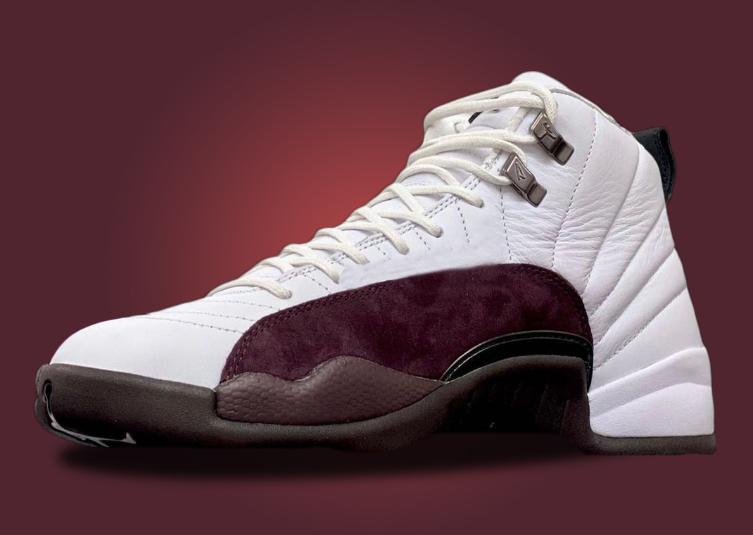 Official Look At The A Ma Maniere x Air Jordan 12 Retro White Burgundy ...