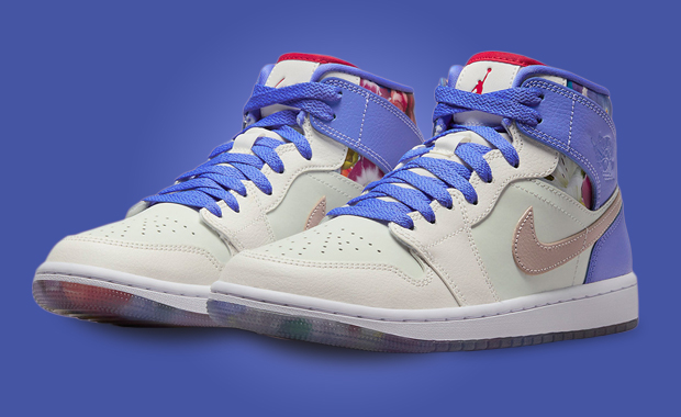 A Flower Garden Blooms Beautifully On This Air Jordan 1 Mid - Sneaker News