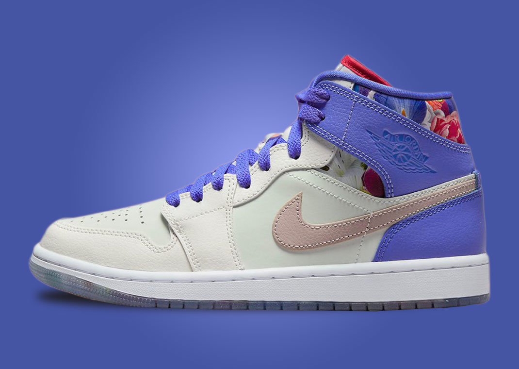 A Flower Garden Blooms Beautifully On This Air Jordan 1 Mid - Sneaker News