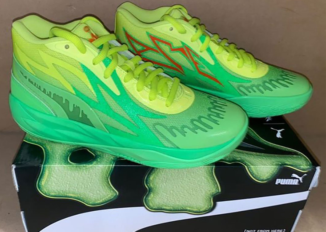The Nickelodeon x Puma MB.02 Slime Drops December 23rd - Sneaker News