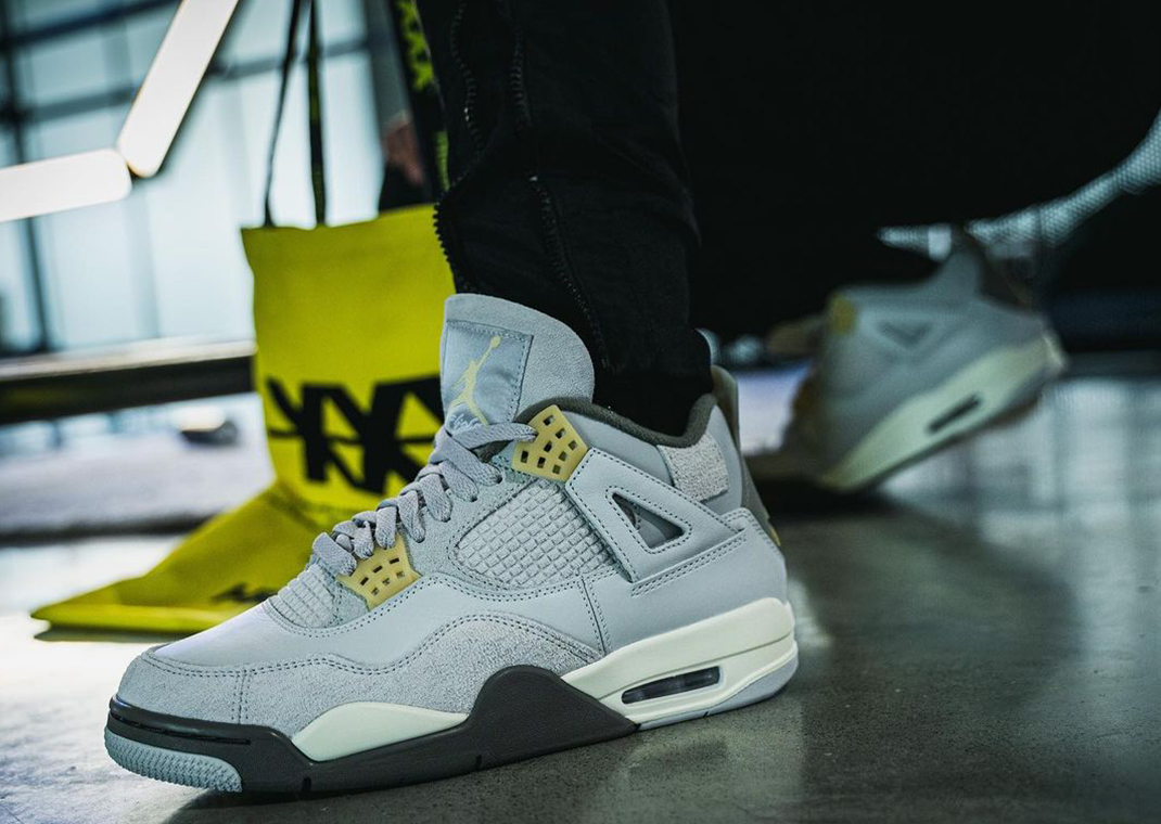 This Air Jordan 4 Is Covered In Photon Dust And Grey Fog - Sneaker News