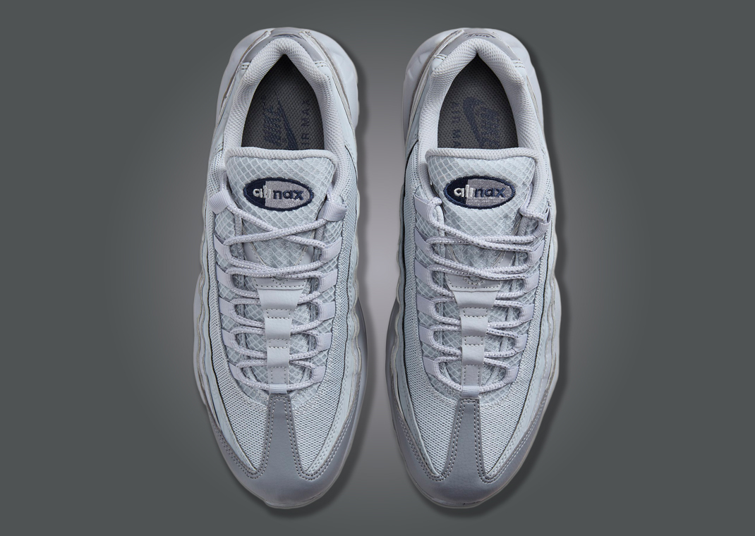 The Nike Air Max 95 Wolf Grey Midnight Navy Gets Covered In Swooshes ...