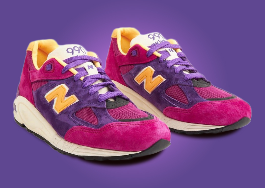 Luxurious Suede Outfits The New Balance 990v2 Made In USA Pink Purple ...