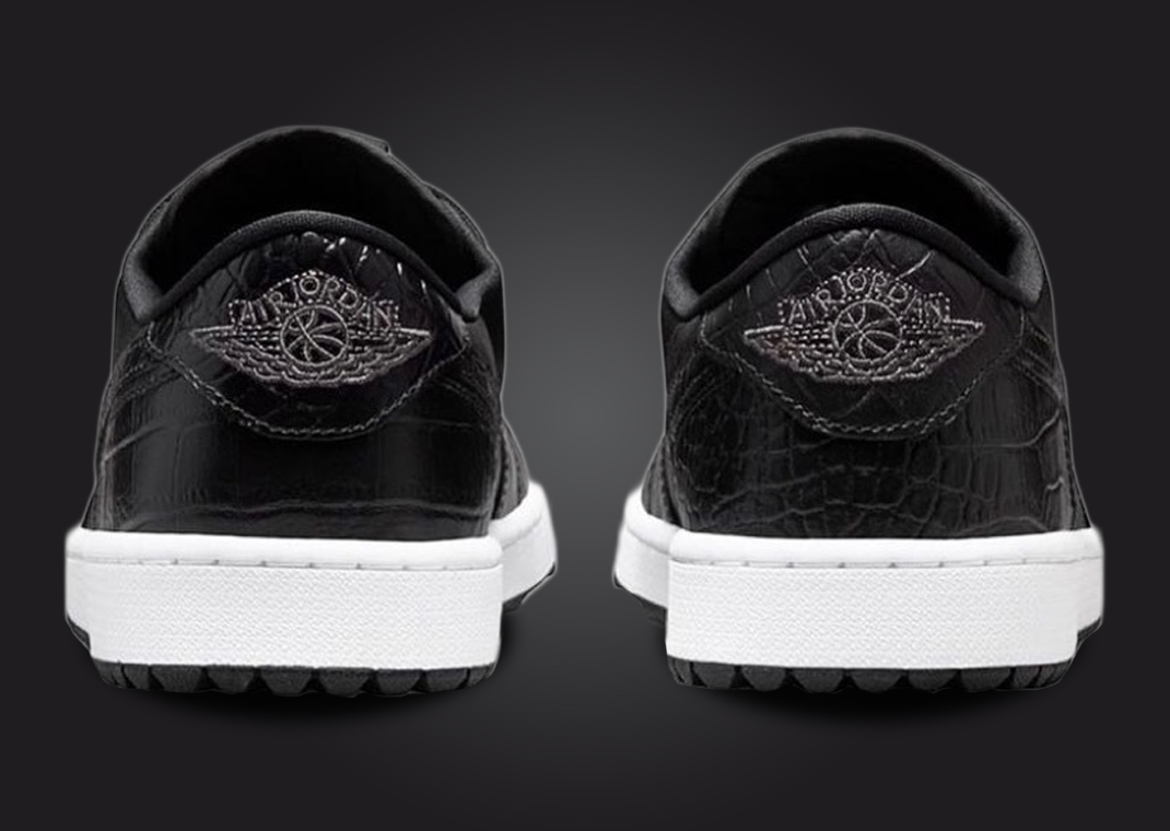 Black Crocodile Print Gives This Air Jordan 1 Low Golf A Premium ...