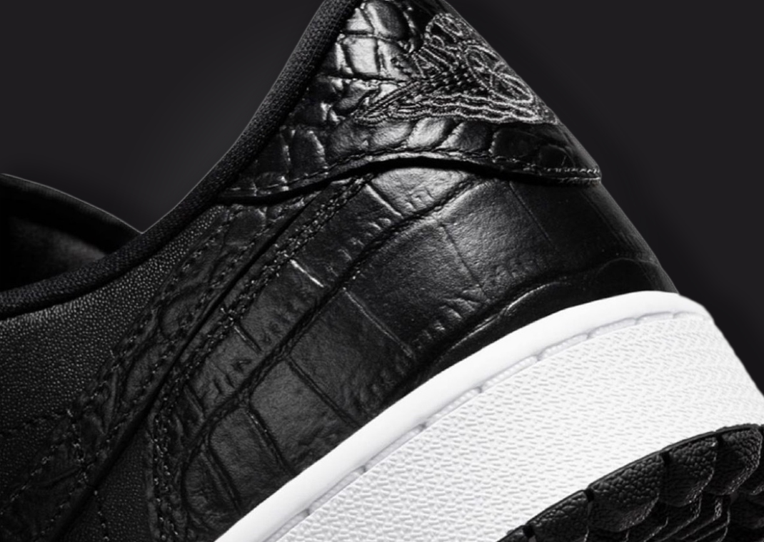 Black Crocodile Print Gives This Air Jordan 1 Low Golf A Premium ...