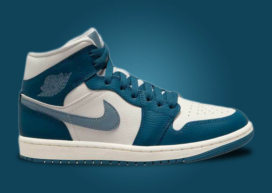 Bold Blue Hues Dominate This Air Jordan 1 Mid - Sneaker News