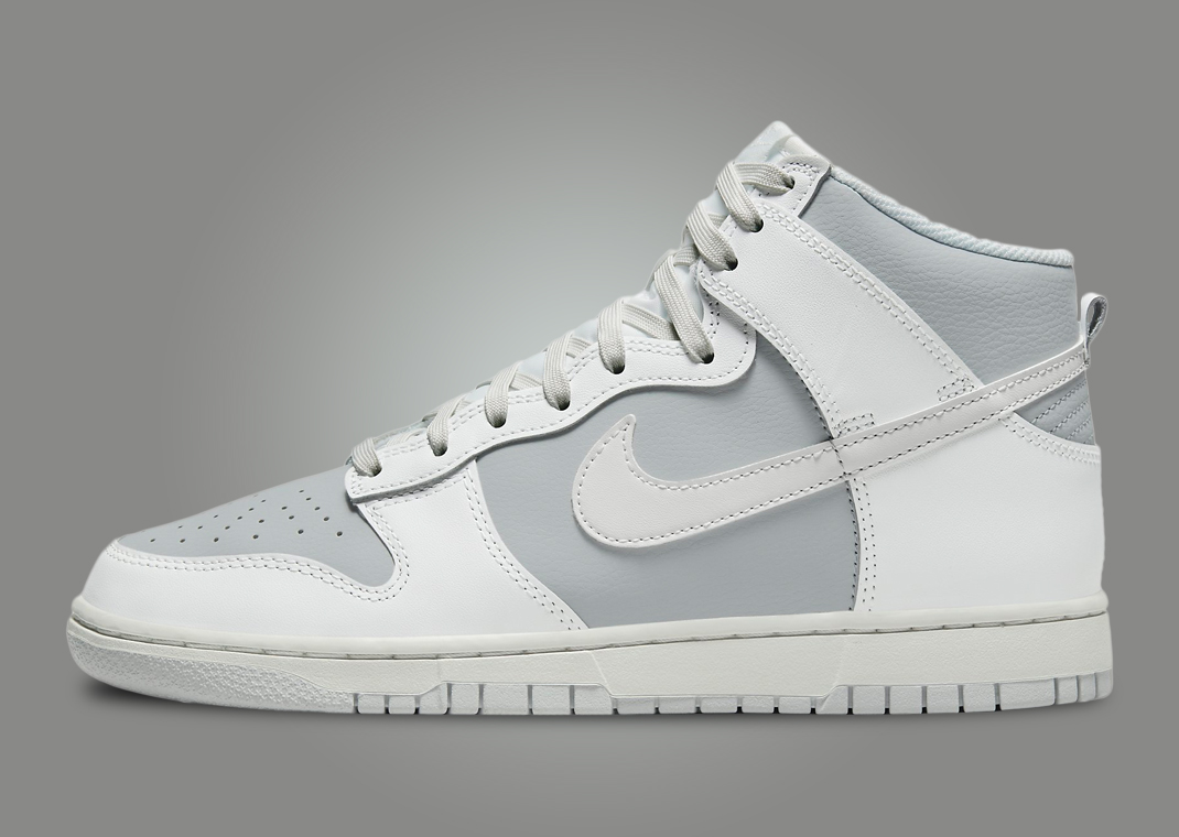 Nike's Dunk High Suits Up In Summit White And Pure Platinum Leather ...