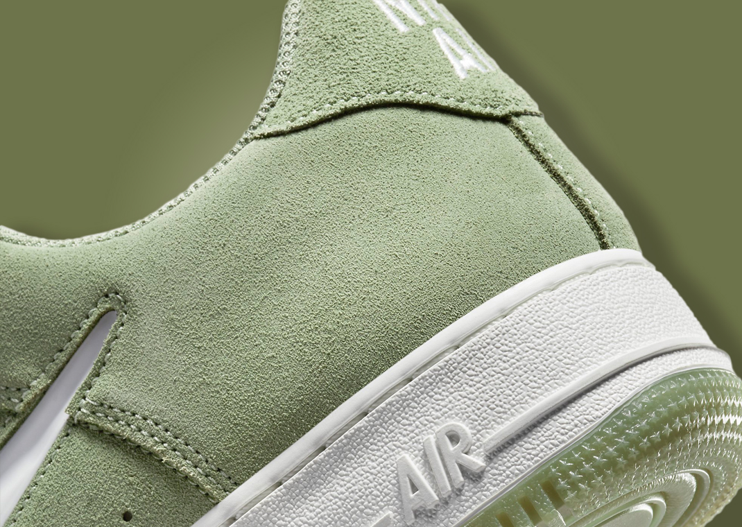 Oil Green Suede Spills Over The Nike Air Force 1 Low - Sneaker News