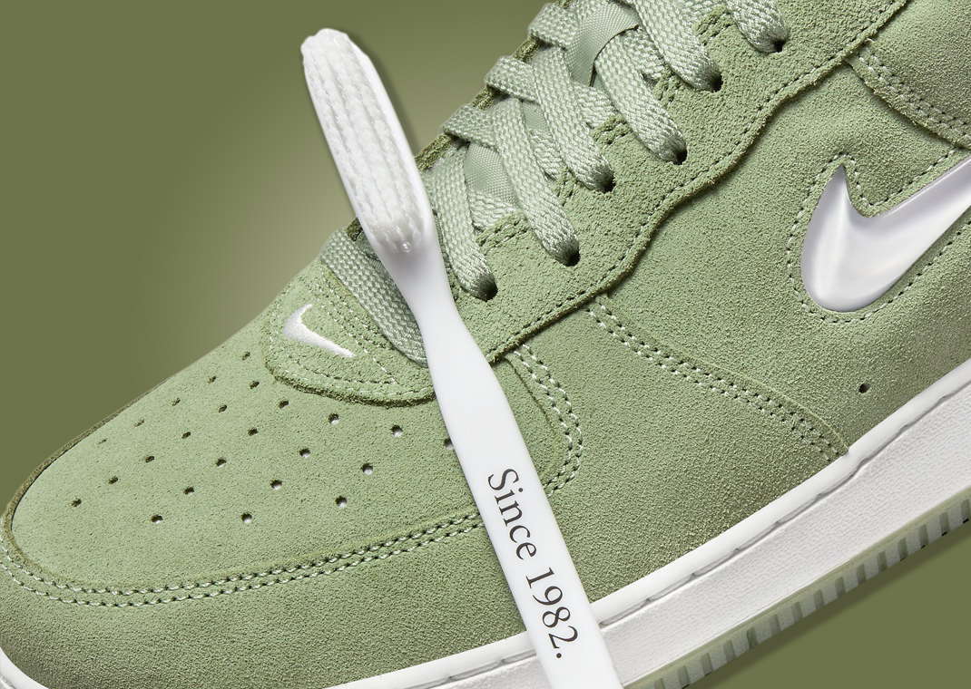Oil Green Suede Spills Over The Nike Air Force 1 Low - Sneaker News