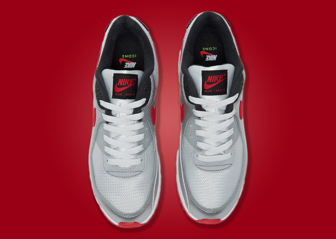 Metallic Silver Overlays Wrap Around The Nike Air Max 90 Icons ...