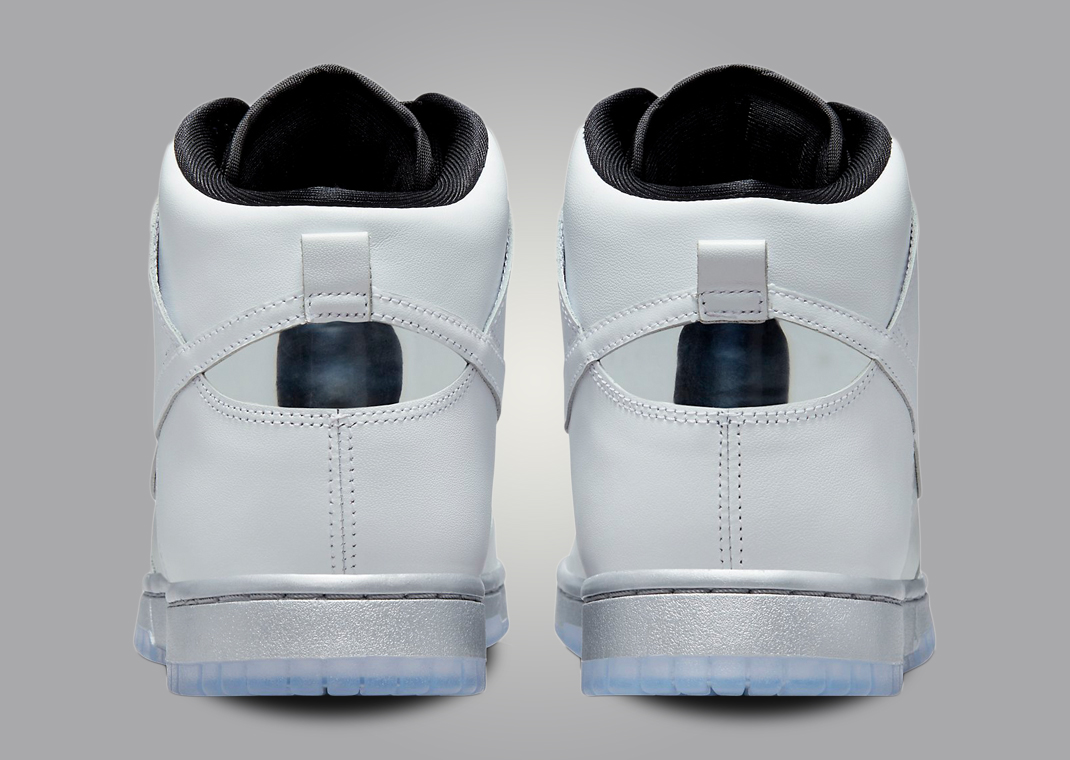 This Nike Dunk High Features Metallic Silver Panels - Sneaker News