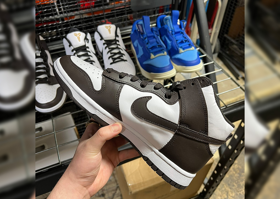 Velvet Brown Leather Drapes Over The Nike Dunk High - Sneaker News