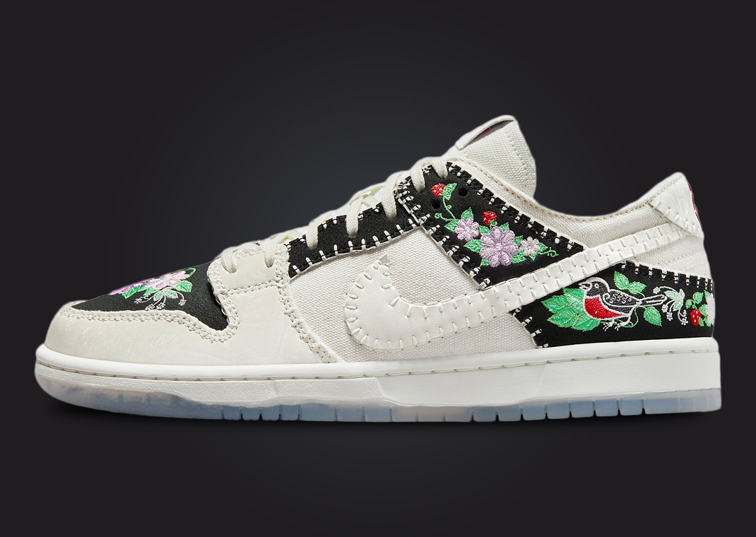The Nike SB Dunk Low N7 Decon Pack Features Floral Patterns - Sneaker News