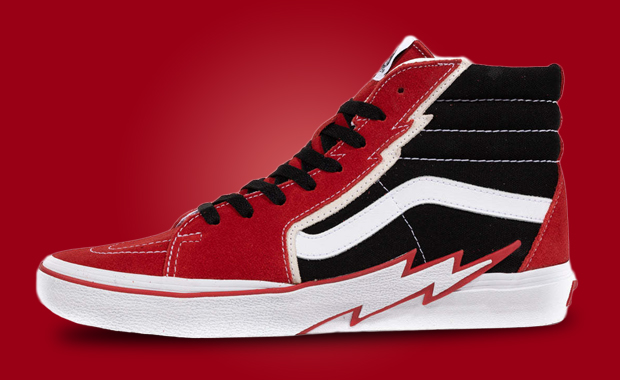 The Vans Sk8-Hi Gets Lightning Bolt Details In A Classic Bred Colorway ...