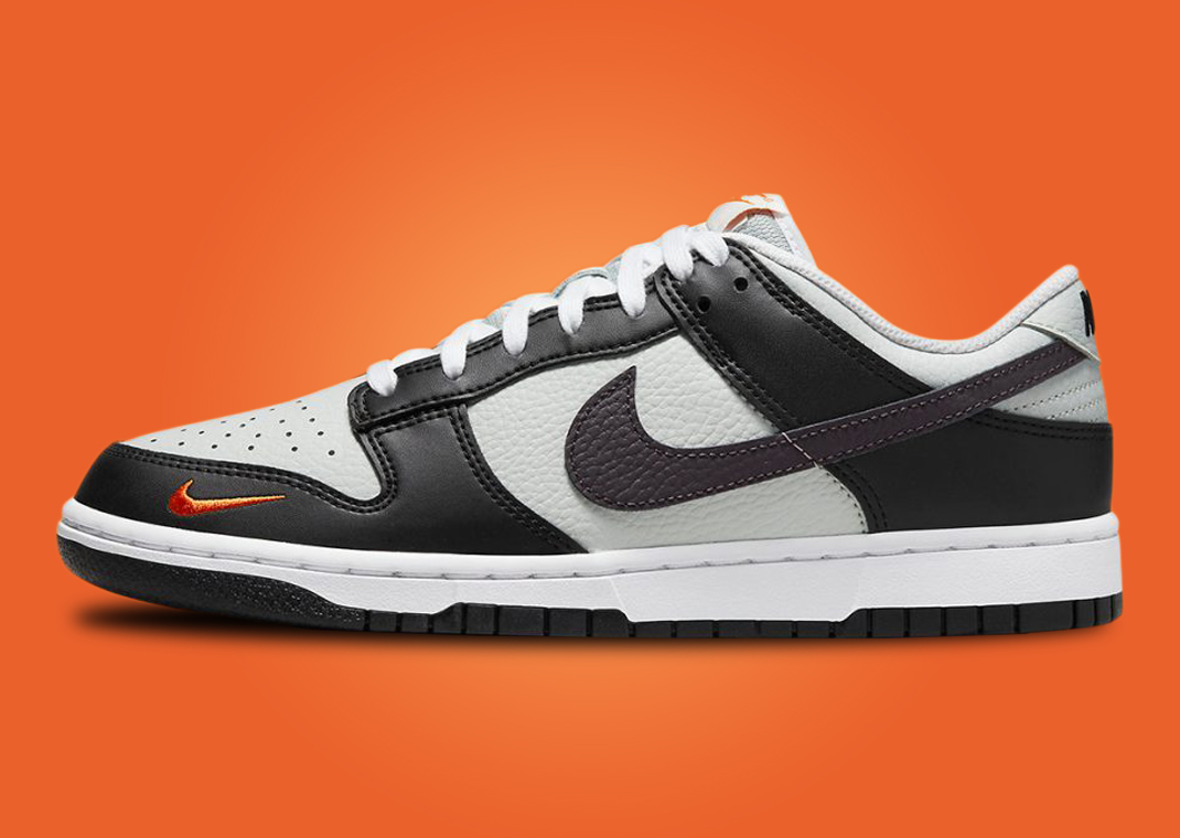 On-Foot Look At The Nike Dunk Low Mini Swoosh Orange Panda - Sneaker News