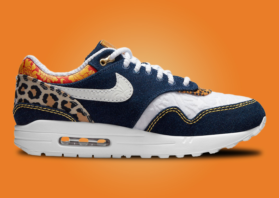 Animal Print Details And Denim Appear On The Nike Air Max 1 Premium ...
