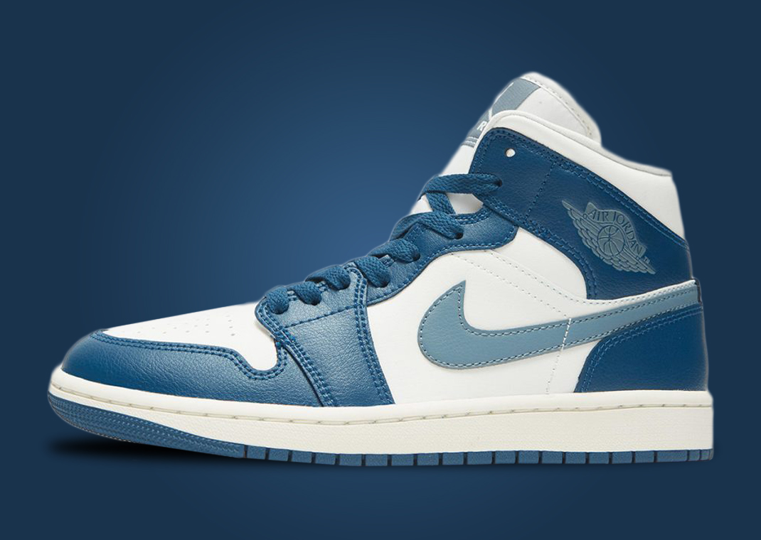 Bold Blue Hues Dominate This Air Jordan 1 Mid - Sneaker News