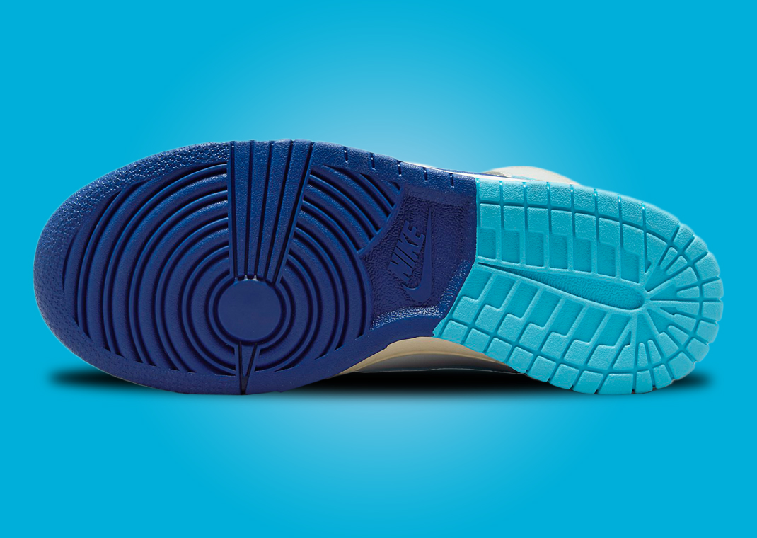 The Nike Dunk High Split Summit White Baltic Blue Deep Royal Blue ...