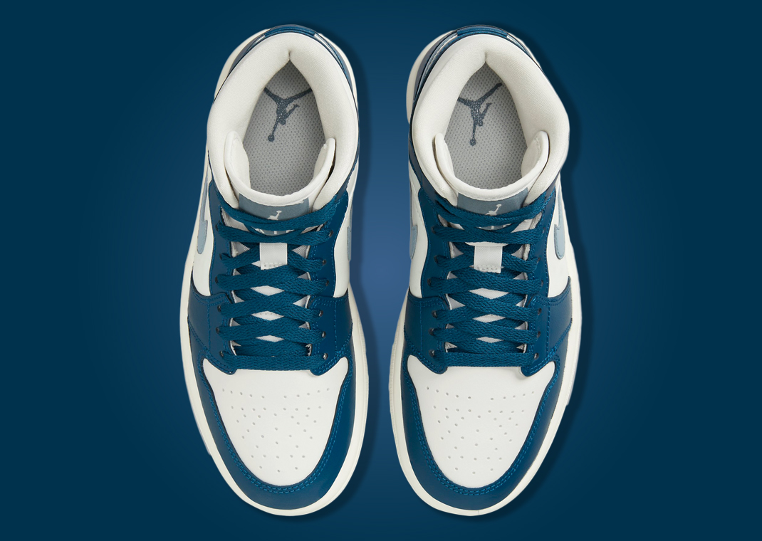 Bold Blue Hues Dominate This Air Jordan 1 Mid - Sneaker News