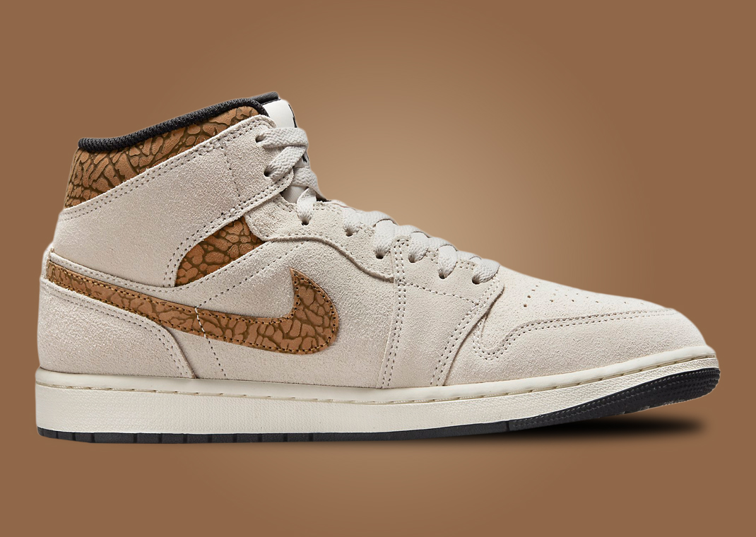 Elephant Print Stampedes Towards The Air Jordan 1 Mid SE - Sneaker News
