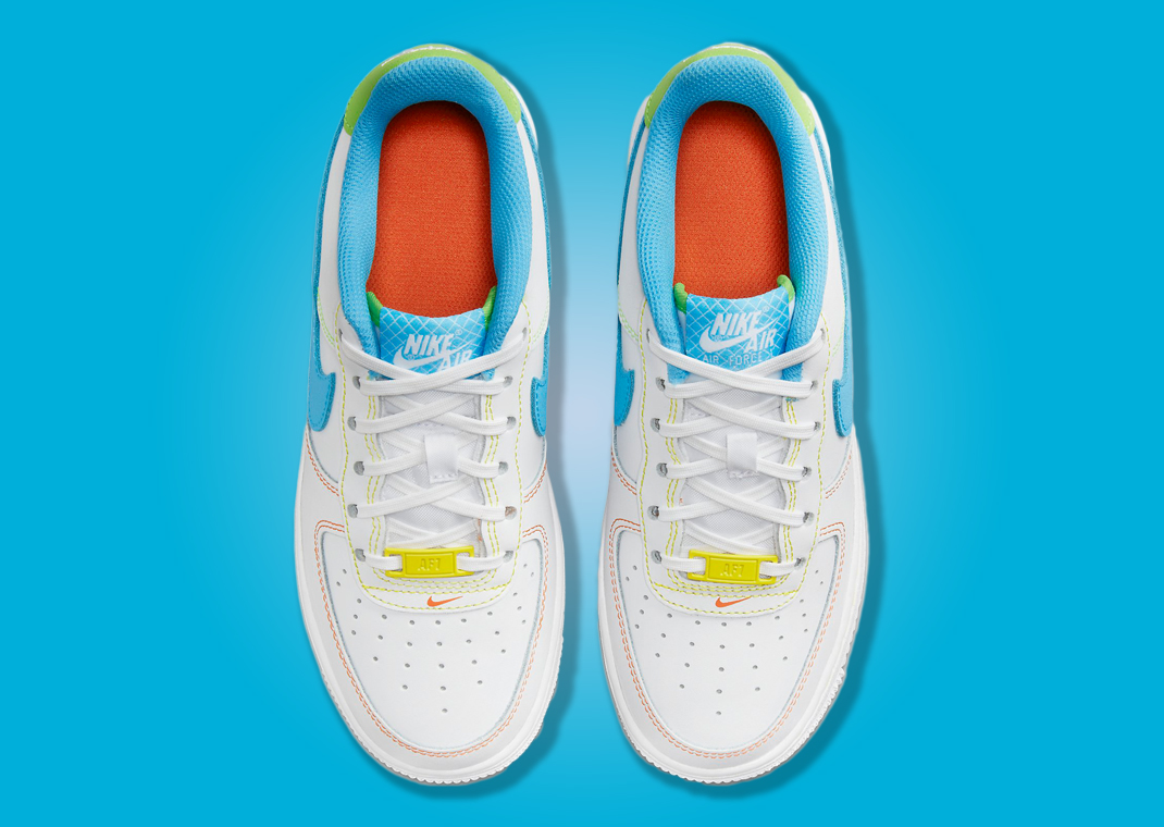 Multi-Color Details Dress The Nike Air Force 1 Low Rainbow Stitch ...