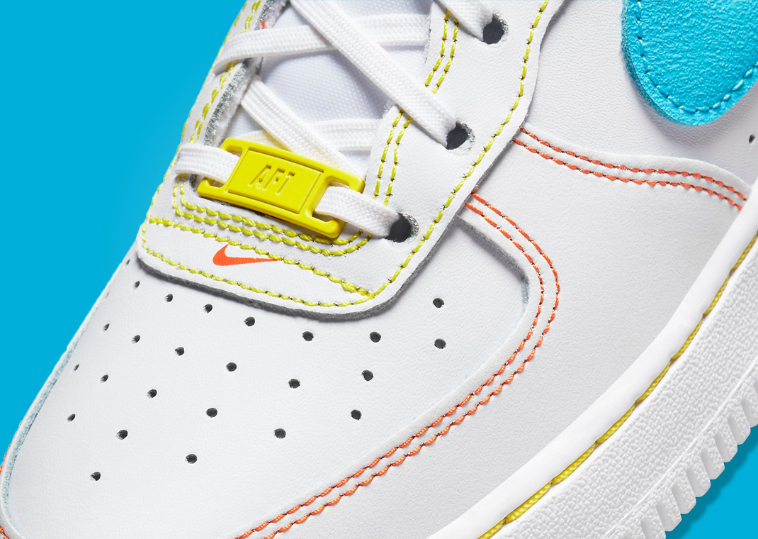 Multi-Color Details Dress The Nike Air Force 1 Low Rainbow Stitch ...