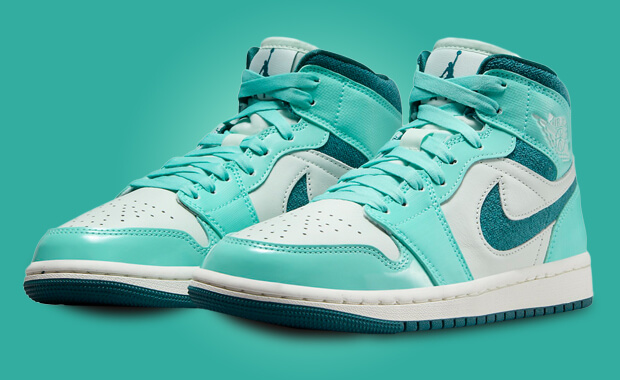The Air Jordan 1 Mid SE Bleached Turquoise Sky J Teal Keeps Things Cool ...