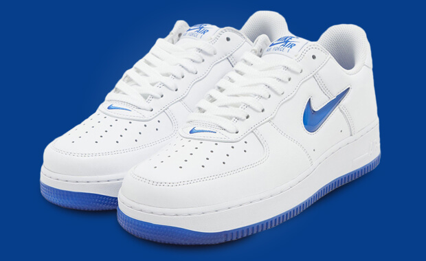 Nike Adds a Jewel Swoosh to the White Royal Air Force 1 Low - Sneaker News