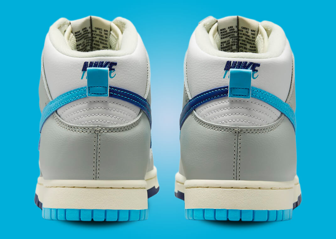 The Nike Dunk High Split Summit White Baltic Blue Deep Royal Blue ...