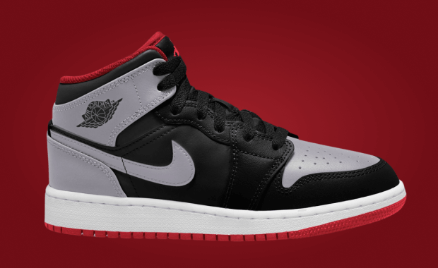 The Air Jordan 1 Mid Combines Black Cement and Fire Red - Sneaker News