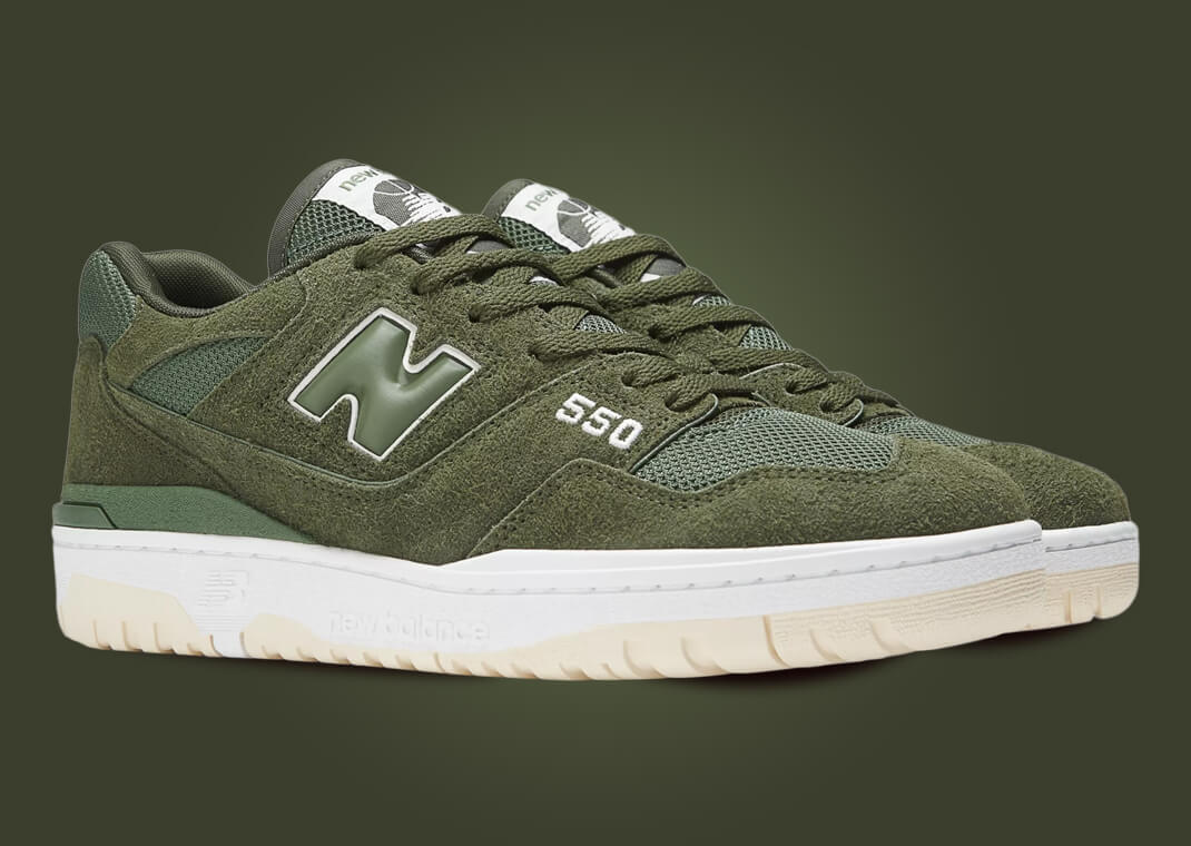 New Balance Adds a 550 Olive to Its Premium Suede Collection - Sneaker News