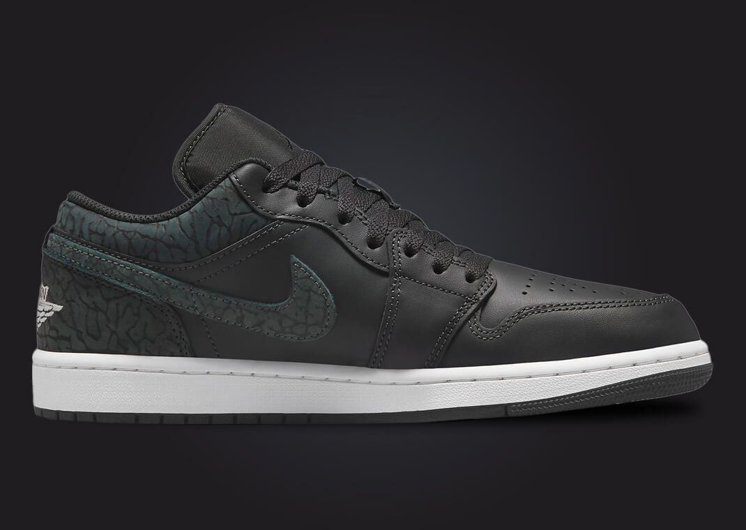 The Air Jordan 1 Low SE Features Black Elephant Print - Sneaker News