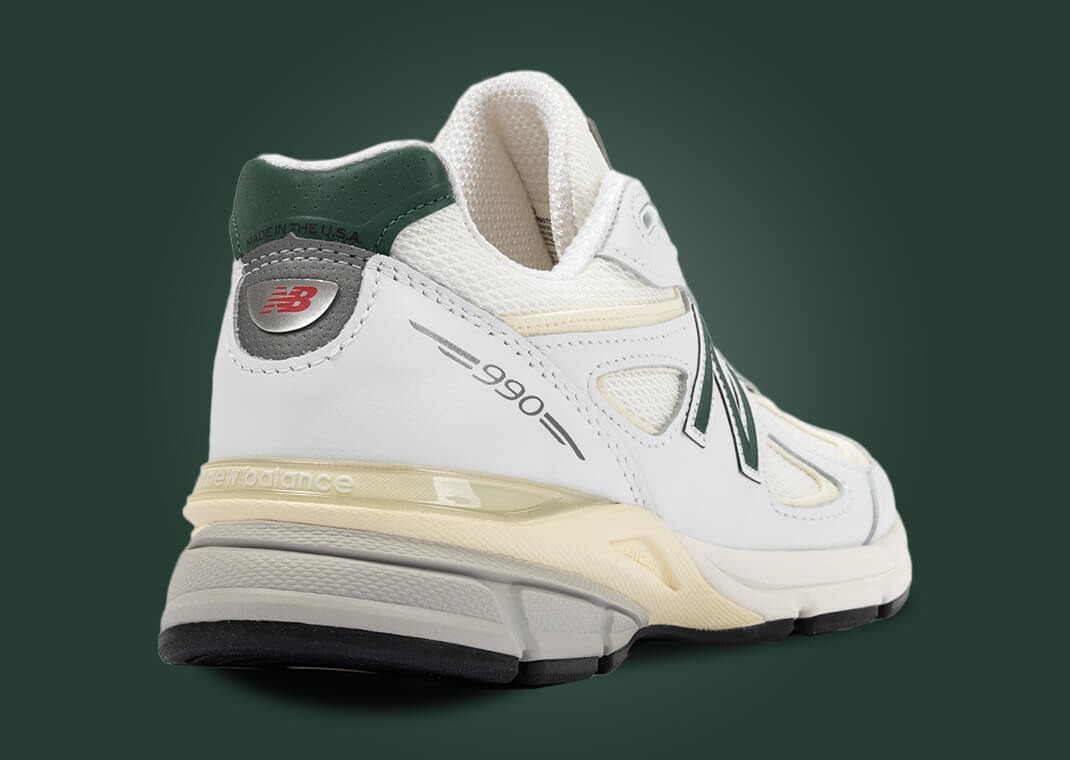 The New Balance 990v4 Made in USA White Green Releases September 7 ...