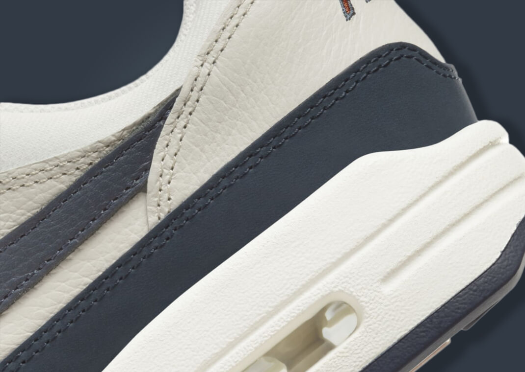 The Nike Air Max 1 LX Sail Navy Orange Releases September 8 - Sneaker News