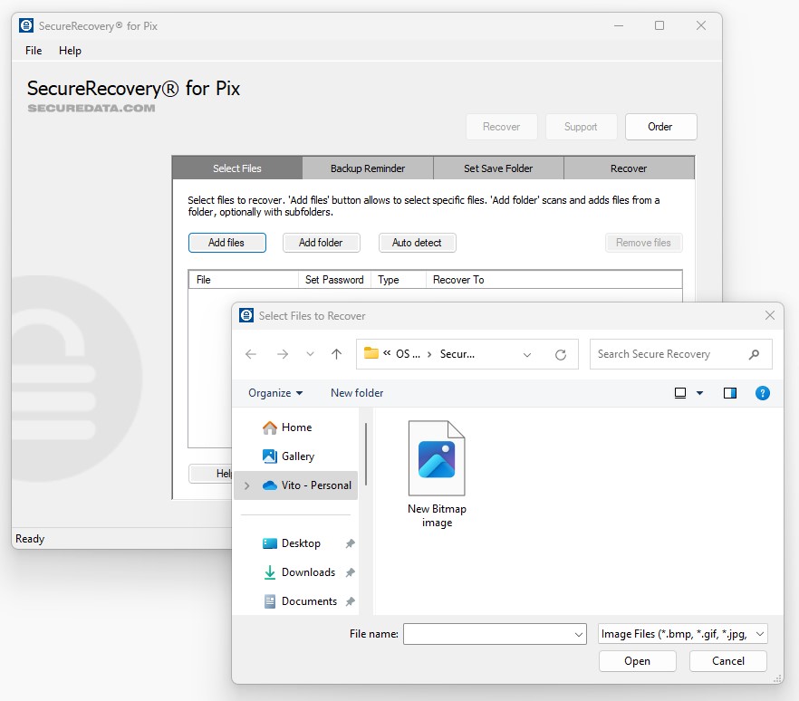 Photo Recovery Tool SecureRecovery® - Try Free Online