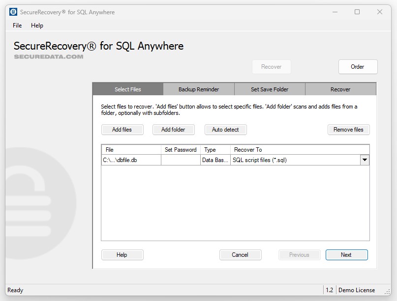Recovery For SQL Anywhere