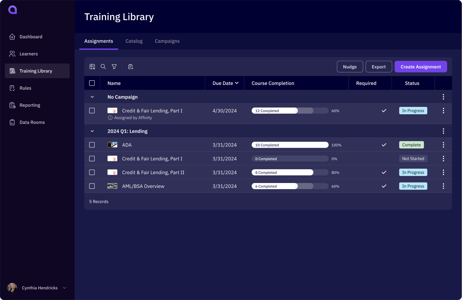 Affinity Compliance and Learning Platform