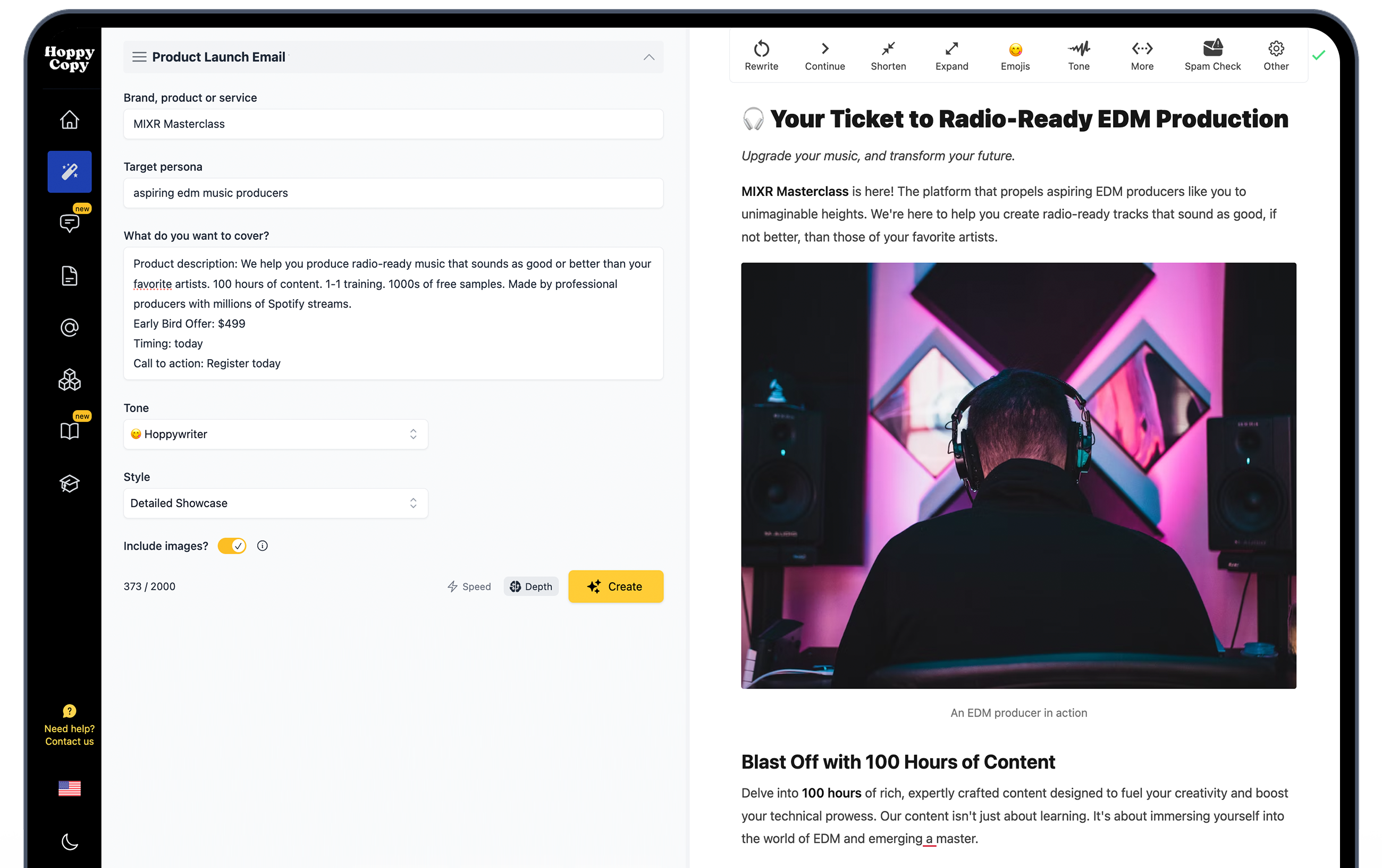 AI Product Launch Email Generator - AI Writing Template