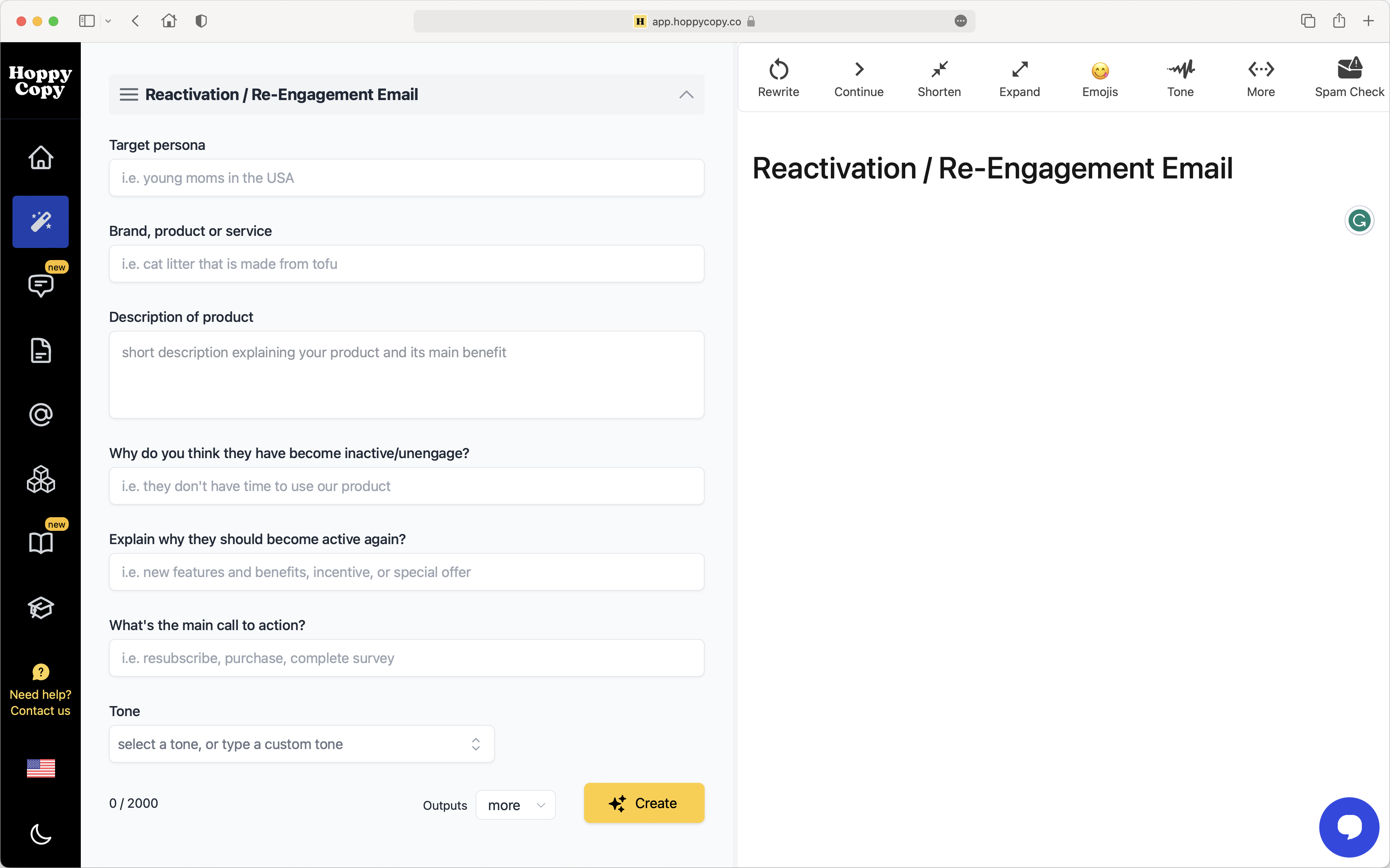 Reactivation Email Generator - AI Writing Template