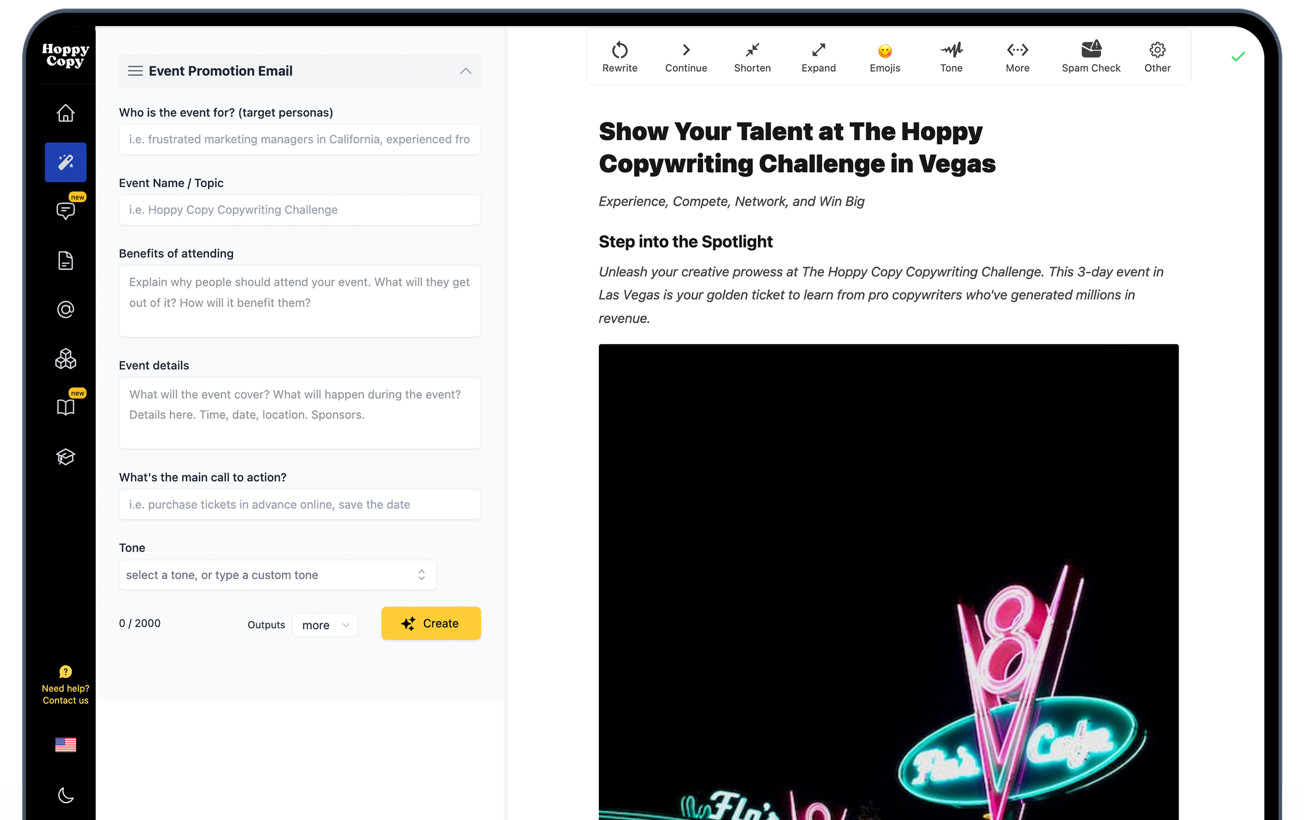 Event Promotion Email Generator - AI Writing Template