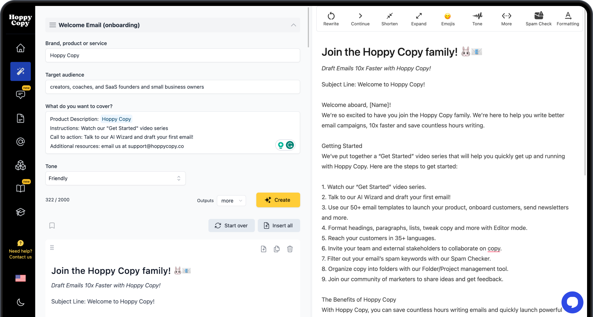 Onboarding Email Generator - AI Writing Template
