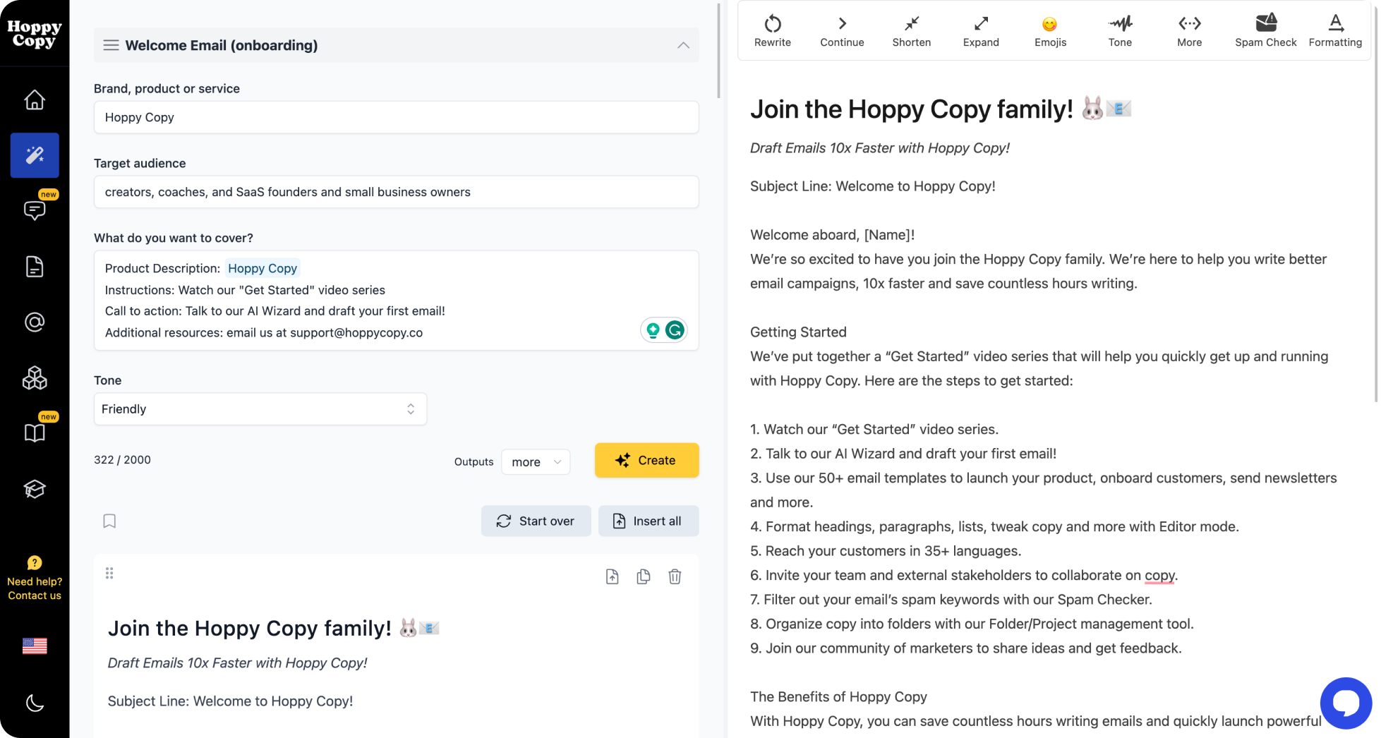 Onboarding Email Generator - AI Writing Template