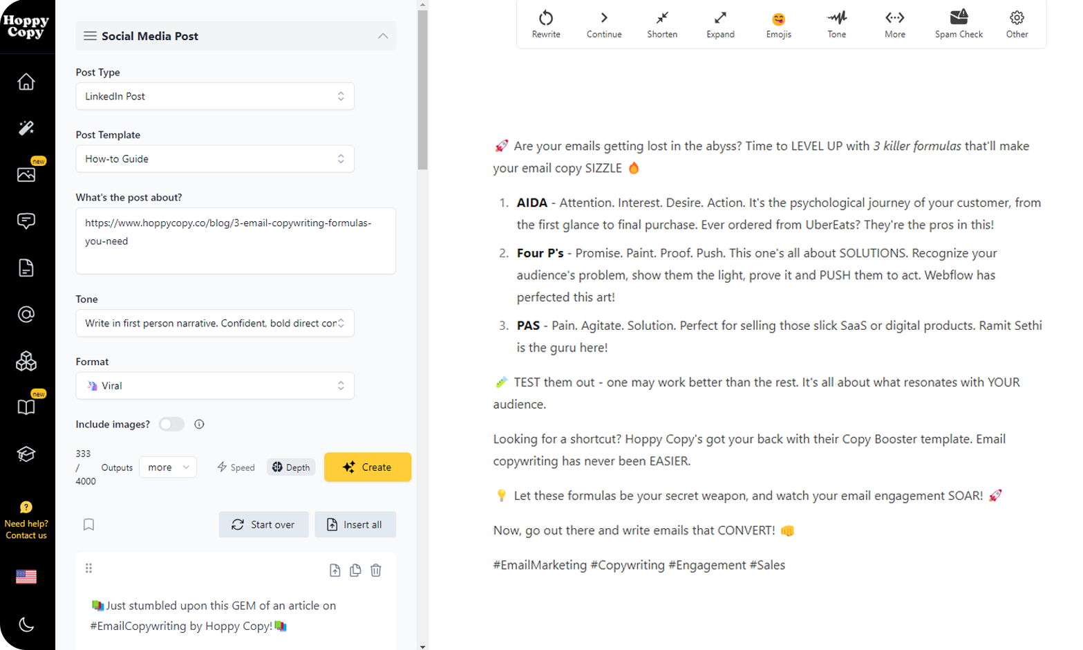 Viral Post Generator Ai Tools Hoppy Copy