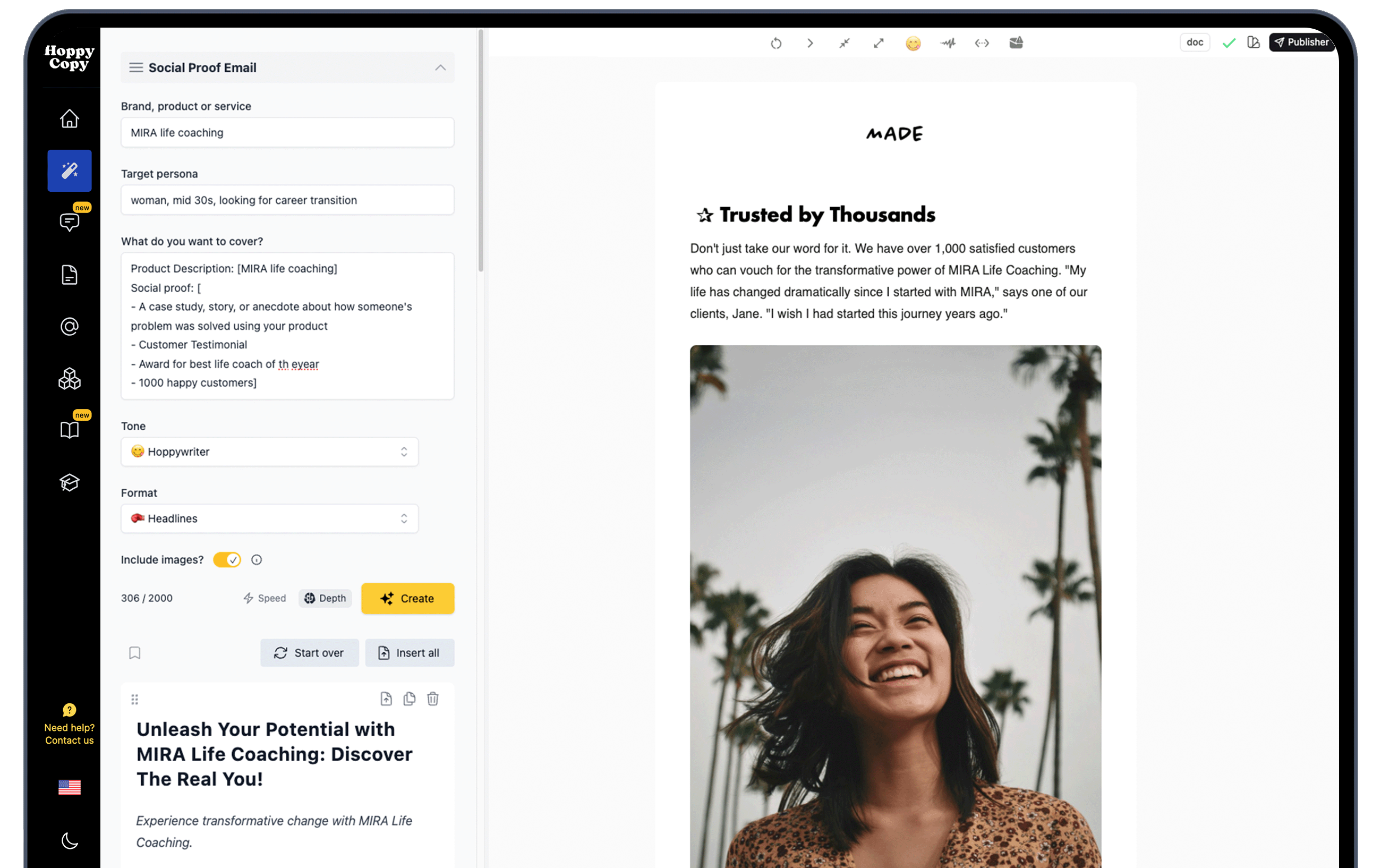 Social Proof Email Template - Hoppy Copy