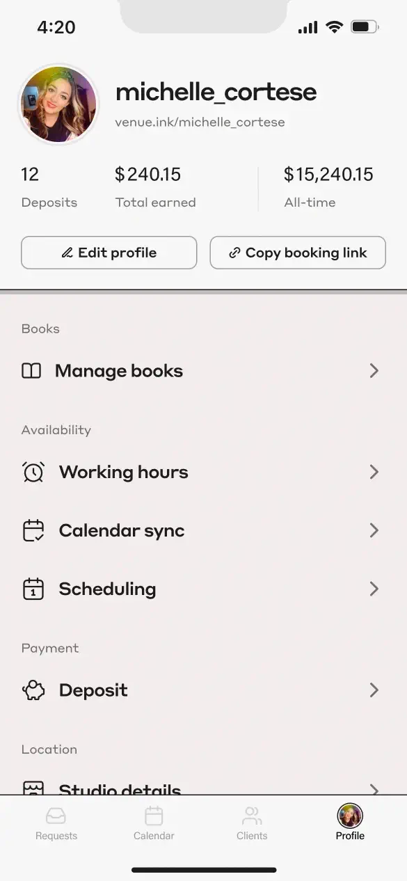 Venue — Booking that matches your style