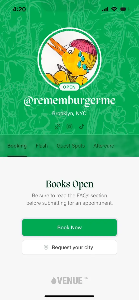 Venue — Booking that matches your style