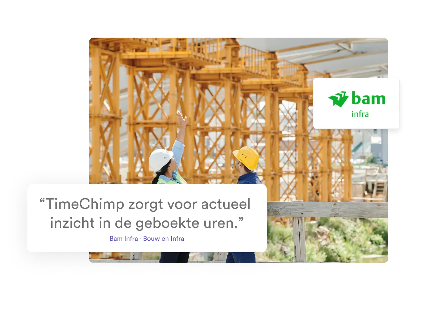 Urenregistratie voor de Bouw & Infra - TimeChimp