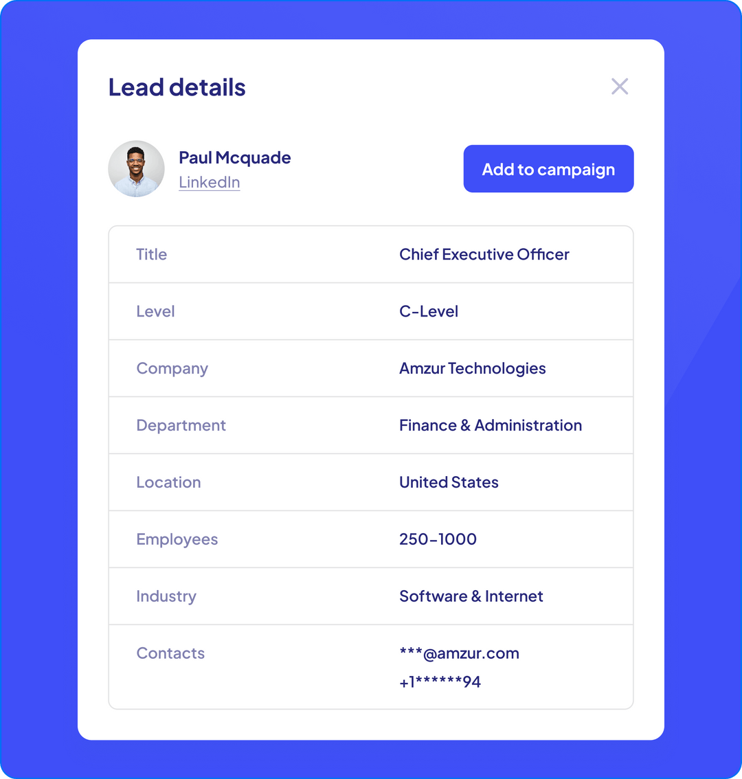 Lead Finder: Dive into 700M+ Precision-Verified B2B Prospects 🔍