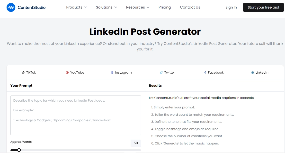 Top 6 LinkedIn Post Generators | Letterdrop